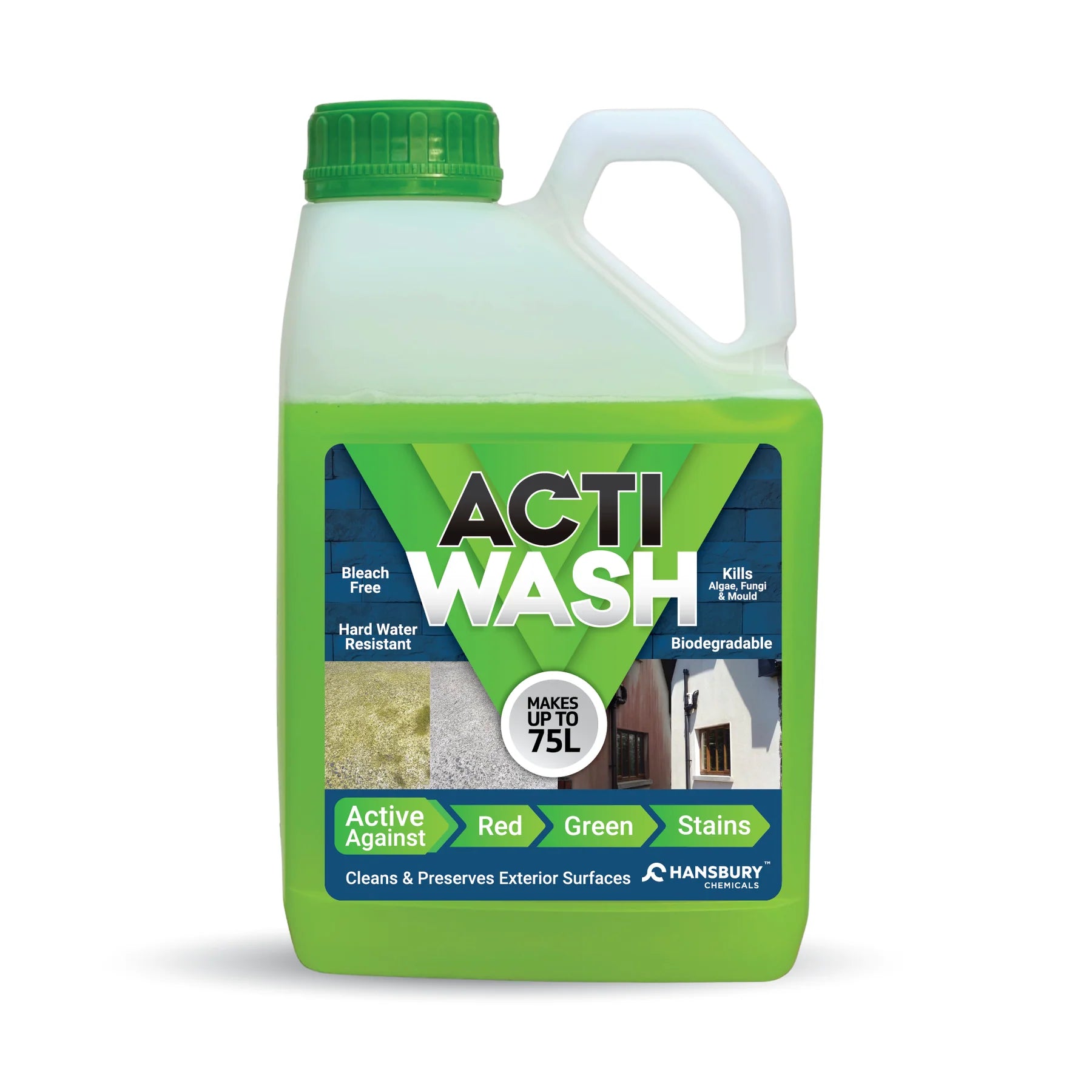 Actiwash Domestic Biocide - Removes Red & Green Algae, Mould, Fungi ...